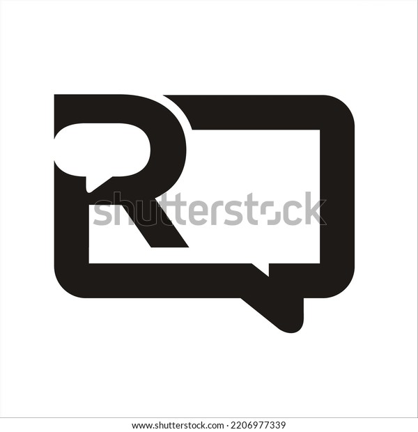 Letter R Reply Bubble Talk Icon Stock Vector (Royalty Free) 2206977339 ...
