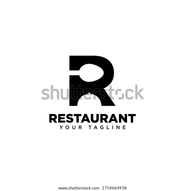 Letter R Restaurant Logo Design Template Stock Vector (Royalty Free ...