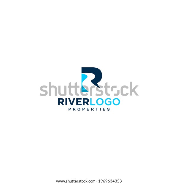 Letter R River Logo Design Vector Stock Vector (Royalty Free) 1969634353