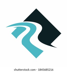 Letter R River Logo Simple Clean Stock Vector (Royalty Free) 1845685216 ...