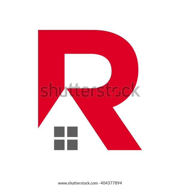 Letter R Roof Logo Vector Stock Vector (Royalty Free) 404377894