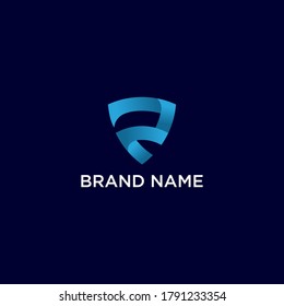 Letter R Shield Concept Logo Vector Stock Vector (Royalty Free ...