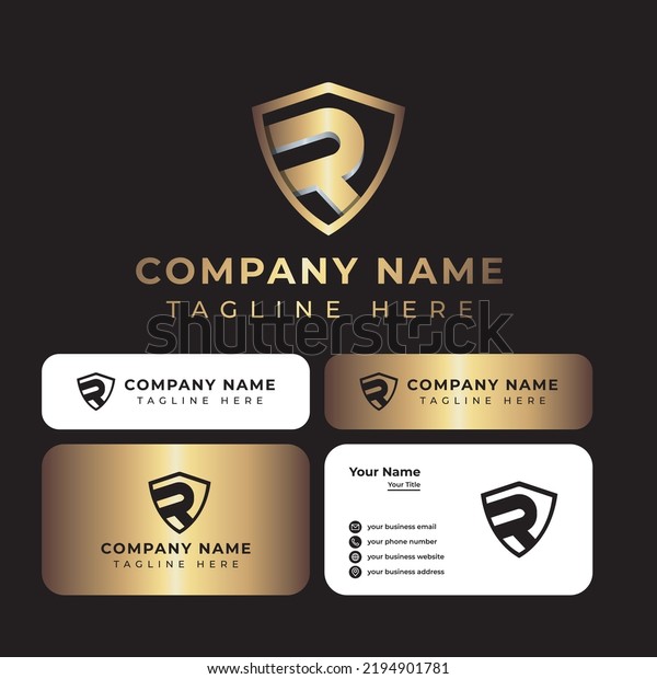 Letter R Shield Logo Suitable Any Stock Vector (Royalty Free ...