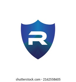 Letter R Shield Security Logo Design Stock Vector (Royalty Free ...