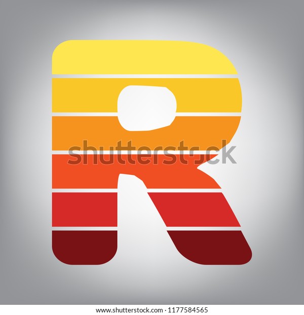 Letter R Sign Design Template Element Stock Vector (Royalty Free ...