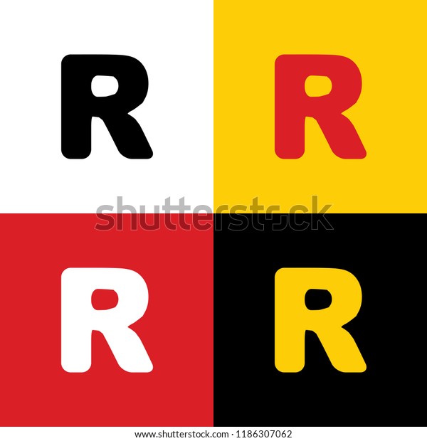 Letter R Sign Design Template Element Stock Vector (Royalty Free ...