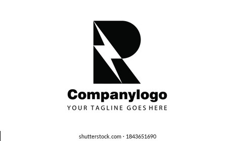Letter R Simple Logo Design Stock Vector (Royalty Free) 1843651690 ...