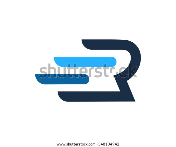 Letter R Speed Wing Logo Design Stock Vector (Royalty Free) 548104942