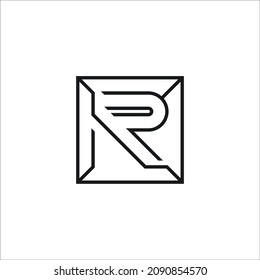 Letter R Square Logo Design Stock Vector (Royalty Free) 2090854570 ...
