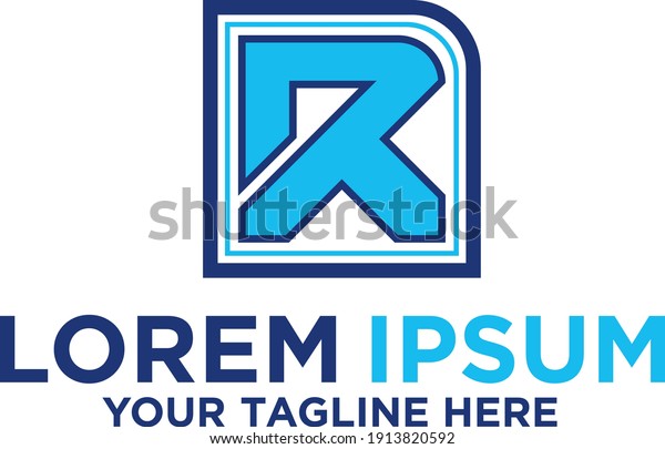 Letter R Square Logo Template Stock Vector (Royalty Free) 1913820592 ...