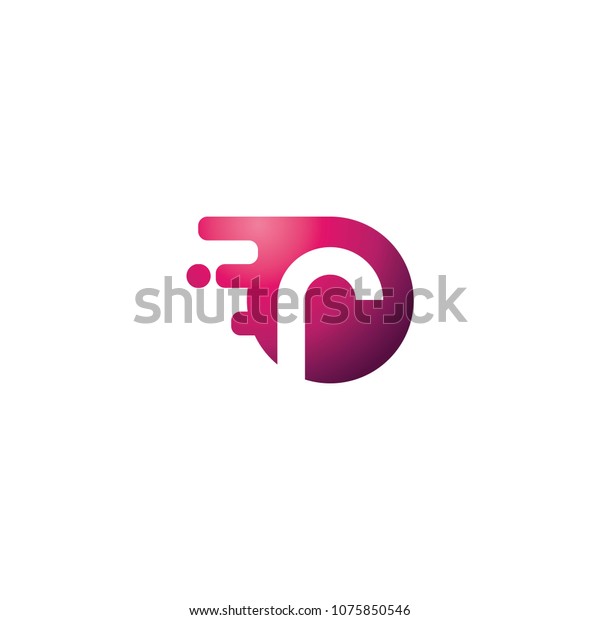 Letter R Tech Logo Template Stock Vector (Royalty Free) 1075850546