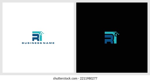 Letter R Technology Logo Digital Logotype Stock Vector (Royalty Free ...