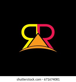 Letter R R Triangle Design Logo Stock Vector (Royalty Free) 671674081