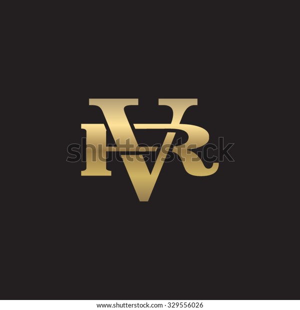 Letter R V Monogram Golden Logo Stock Vector (Royalty Free) 329556026