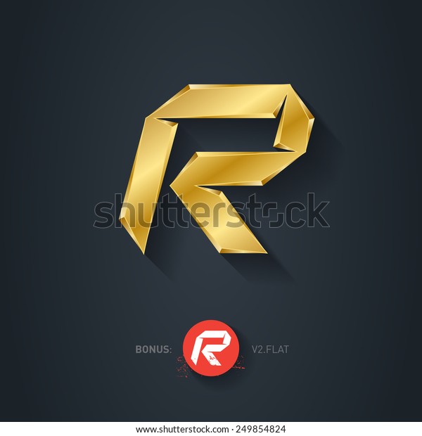 Letter R Vector Gold Font Elegant Stock Vector (Royalty Free) 249854824 ...