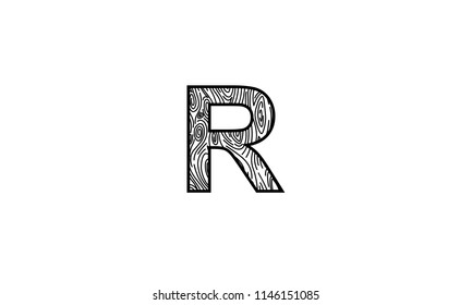 Letter R Wood Texture Stock Vector (Royalty Free) 1146151085 | Shutterstock