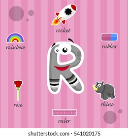Letter R Words: стоковая векторная графика (без лицензионных платежей ...
