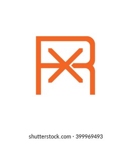 Letter R X Monogram Square Shape Stock Vector (Royalty Free) 399969493 ...
