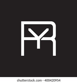 Letter R Y Monogram Square Shape Stock Vector (Royalty Free) 400420954 ...