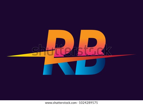 Letter Rb Logo Lightning Icon Letter Stock Vector (Royalty Free ...