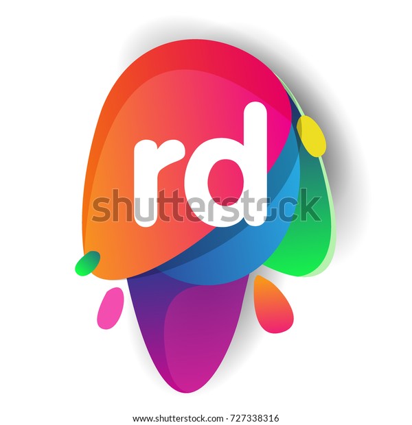 Letter Rd Logo Colorful Splash Background Stock Vector (Royalty Free ...