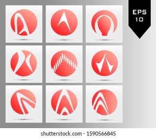 Letter Red Logo Concept Ideas Project Stock Vector (Royalty Free ...