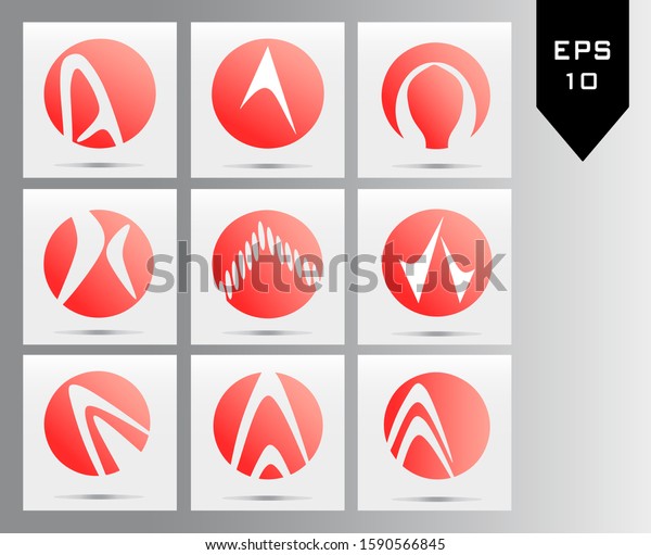 Letter Red Logo Concept Ideas Project Stock Vector (Royalty Free ...