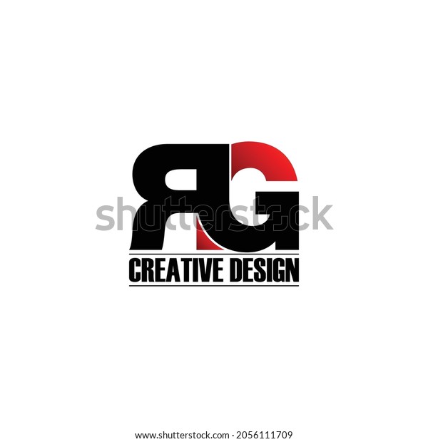 Letter Rg Simple Logo Design Vector Stock Vector (Royalty Free) 2056111709