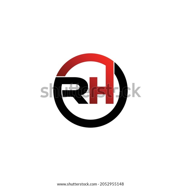 Letter Rh Circle Logo Design Vector Stock Vector (Royalty Free ...