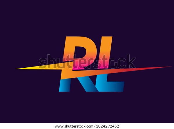 Letter Rl Logo Lightning Icon Letter Stock Vector (Royalty Free) 1024292452