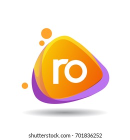 Letter Ro Logo Triangle Splash Colorful Stock Vector (Royalty Free ...