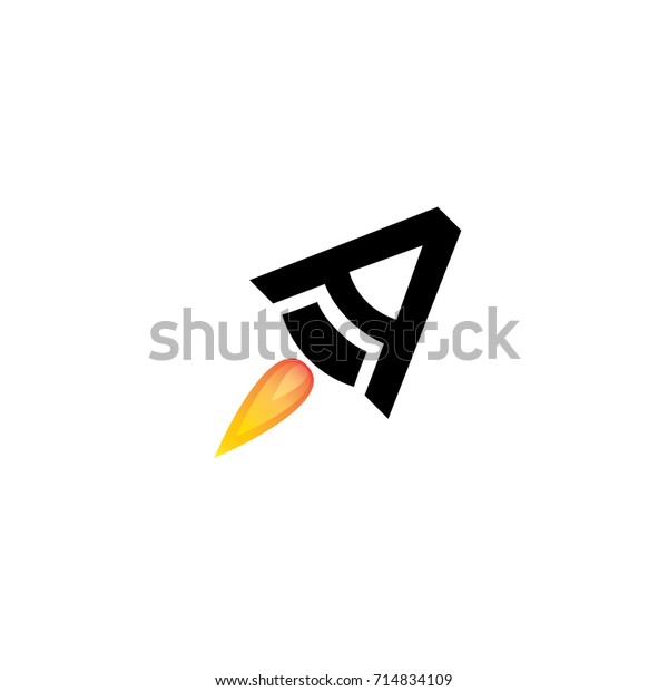 Letter Rocket Rocket Logo Design Isolated 库存矢量图（免版税）714834109 | Shutterstock
