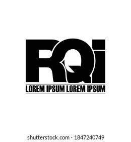 Letter Rqi Monogram Logo Design Vector Stock Vector (Royalty Free ...