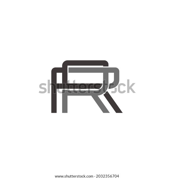 Letter Rr Flat Colorful Overlapping Simple Stock Vector (Royalty Free ...