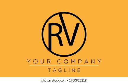 Letter Rv Logo Design Creative Modern Stock Vector (Royalty Free ...