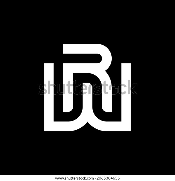 Letter Rw Initial Logo Design Stock Vector (Royalty Free) 2065384655 ...