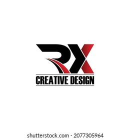 Letter Rx Simple Logo Design Vector: เวกเตอร์สต็อก (ปลอดค่าลิขสิทธิ์ ...