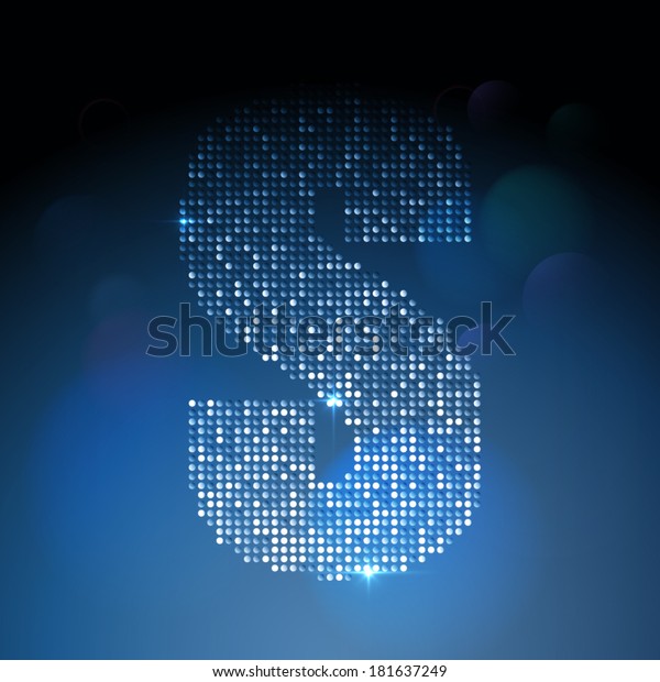Letter S Alphabet Glittering Sequins Glittering Stock Vector (Royalty ...