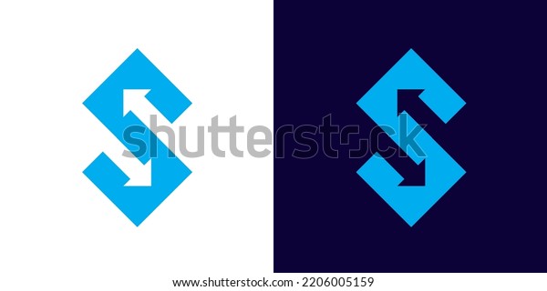 Letter S Arrow Icon Vector Illustration Stock Vector (Royalty Free ...