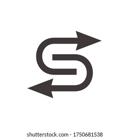 Letter S Arrow Logo Vector Stock Vector (Royalty Free) 1750681538 ...