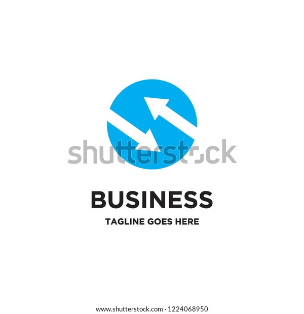 Letter S Arrows Logo Icon Vector Stock Vector (Royalty Free) 1224068950