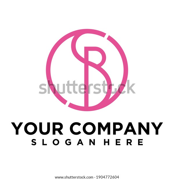Letter S B Design Concept Simple Stock Vector (Royalty Free) 1904772604