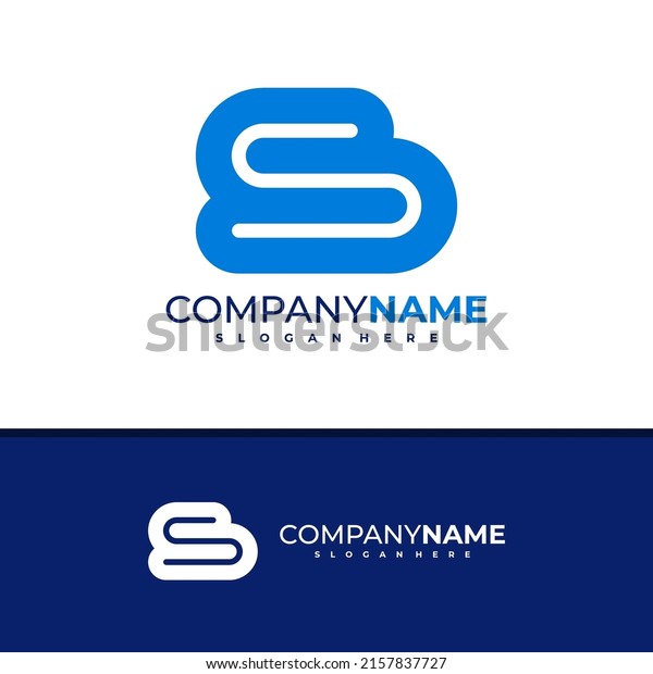 Letter S B Logo Design Vector: เวกเตอร์สต็อก (ปลอดค่าลิขสิทธิ์ ...