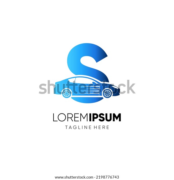 Letter S Car Logo Design Vector Stock Vector (Royalty Free) 2198776743 ...