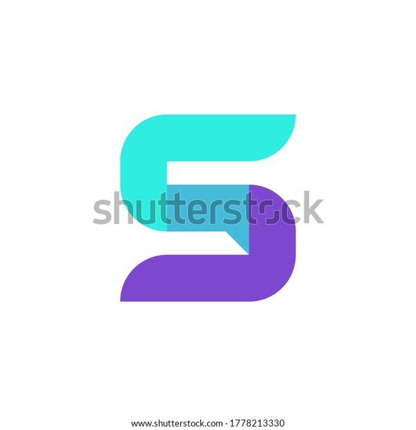 Letter S Chat Communication Logo Icon Stock Vector (Royalty Free ...