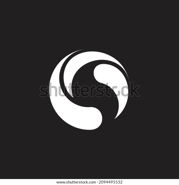 Letter S Circle Rotate Geometric Logo Stock Vector (Royalty Free ...