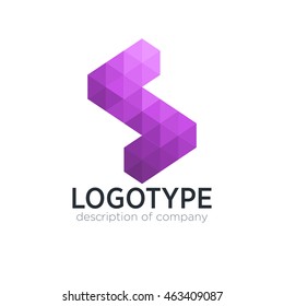 Letter S Cube Figure Logo Icon Stock Vector (Royalty Free) 463409087 ...