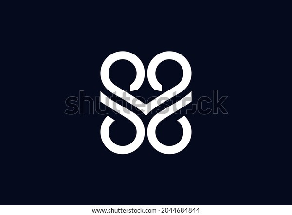 Letter S Double Ring Line Logo Stock Vector (Royalty Free) 2044684844 ...