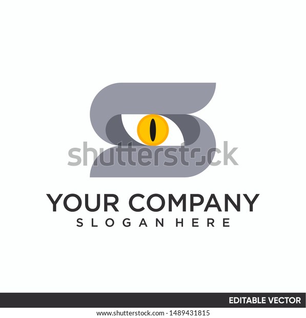 Letter S Eye Logo Editable Vector Stock Vector (Royalty Free ...