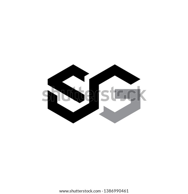 Letter S G Logo Design Concept Stock Vector (Royalty Free) 1386990461 ...